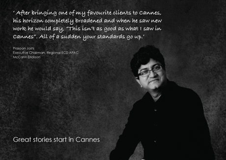 VIDEO: Prasoon features in new "Great Stories Start in Cannes" promo